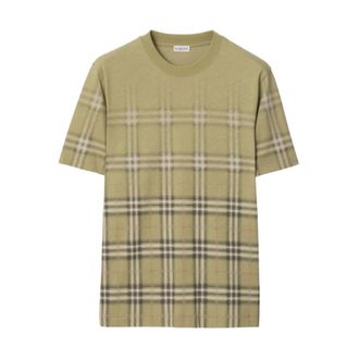 Burberry Homme, Tops, Vert, Taille: XL T-Chemises