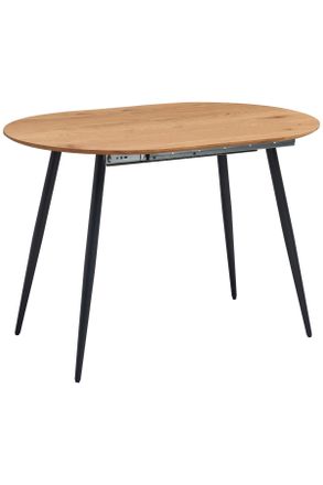 MID.YOU Mid.you Esstisch, Eiche, Metall, Holzwerkstoff, oval, Rundrohr, 80x75x120-160 cm, Esszimmer, Tische, Esstische, Esstische oval