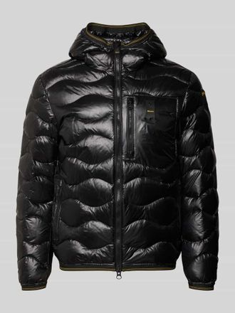 Blauer Steppjacke mit Zweiwege-Rei&szlig;verschluss Modell WAVE