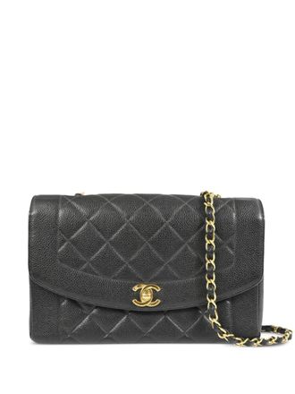 Chanel sac porté épaule Diana (1998) - Noir