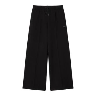 Lacoste Femme, Pantalons, Noir, Taille: 40 FR Wide Fit Jersey Pantalons de surv&ecirc;tement