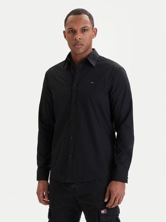 Tommy Jeans Hemd DM0DM22026 Schwarz Regular Fit
