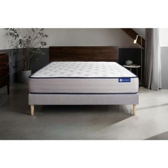 Actisom Actiflex form matratze 200x200cm + Bettgestell mit lattenrost - Dicke : 22cm - Taschenfederkern und Memory-Schaum - H4
