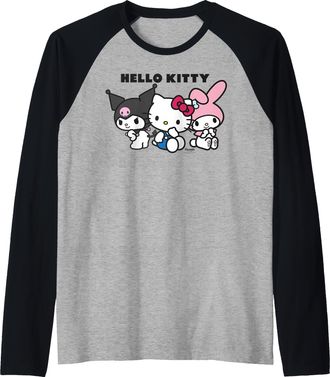 Hello Kitty Charmmy Melody Kuromi Logo Sweet Classic Friends Raglan