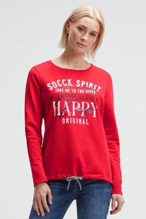 soccx Sweater mit Bindeband im Saum