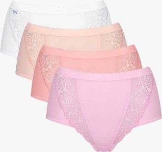 sloggi Lot de 4 culottes en coton m&eacute;lang&eacute;