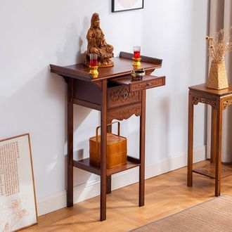 Generic Buddha-Altar, chinesischer Schrein-Altartisch mit Stauraum, pers&ouml;nlicher Buddha-Nischenaltar, h&ouml;lzerner R&auml;uchergef&auml;&szlig;-Sockel/Opfertisch f&uuml;r Wohnzimmer,