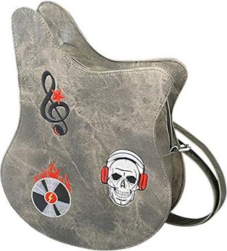 Generic Sac &agrave; bandouli&egrave;re en cuir PU, grand sac &agrave; dos sous les bras pour femmes, Shopping (gris)