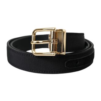 Dolce & Gabbana Schwarzer Lederg&uuml;rtel Metallschnalle - - Accessories - Herren - Schwarzk - ONE SIZE