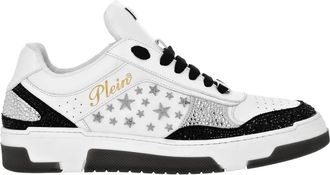 Philipp Plein Low-Top Sneaker - Lo-Top Turnschuhe Mit Nietenverzierungen - Gr. 37 (EU) - in Schwarz - f&uuml;r Damen