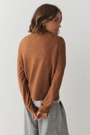Next Strickpullover Lang&auml;rmeliger, weicher Pullover mit V-Ausschnitt (1-tlg)