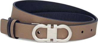 Ferragamo Femme, Accessoires, Brun, Taille: 80 CM Ceinture Gancini ajustable et r&eacute;versible