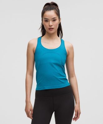 lululemon Swiftly Tech Tanktop mit Racerback 2.0 Taillenl&auml;nge f&uuml;r Frauen - Gr&ouml;&szlig;e 14 in Hawaiian Blue