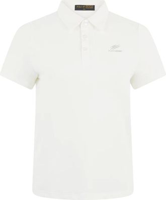 Plein Sport Femme, Tops, Blanc, Taille: 42 FR Polo Piqu&eacute; D&eacute;tail R&eacute;fl&eacute;chissant Griffe