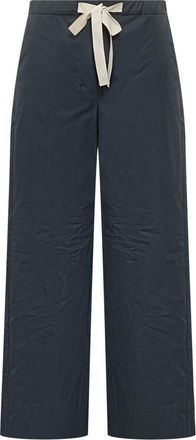 Max Mara Femme, Pantalons, Bleu, Taille: 38 FR Argento Drawstring Pantalons