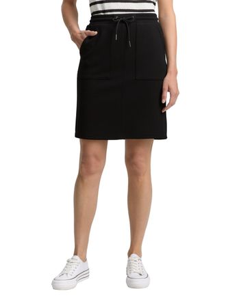Tom Tailor Damen 1047630 Jerseyrock mit Kordelzug, 14482-Deep Black, 36