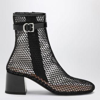 Alaia 55 Stiefel aus Mesh in Schwarz