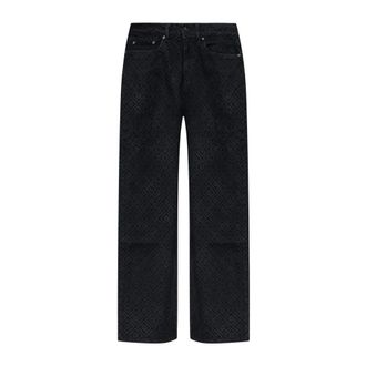 Casablanca Denim Monogram Straight Leg Jeans - - Jeans - Damen - Schwarzk - W26
