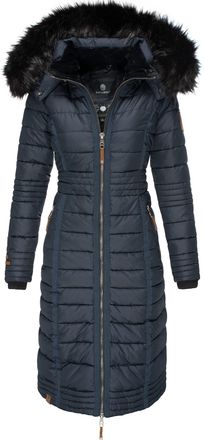 Navahoo Damen Winter Jacke Stepp Parka Mantel Winterjacke warm gef&uuml;ttert Kunstpelz UMAY S-XXL (DE/NL/SE/PL, Alphanumerisch, XL, Regular, Regular, Navy)