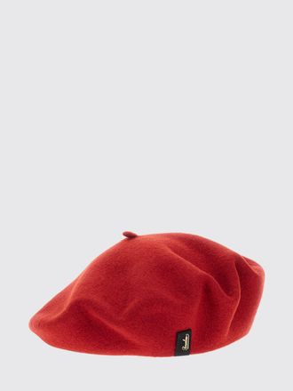 Borsalino Baskenm&uuml;tze aus reiner Wolle mit appliziertem Logo