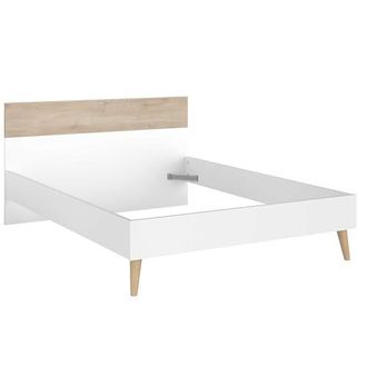 Parisot Bett f&uuml;r Erwachsene - Aalborg - 160 x 200 cm - Wei&szlig;/Eiche PARISOT