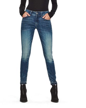 G-Star RAW Damen Lynn Mid Skinny Ripped Edge Ankle Jeans