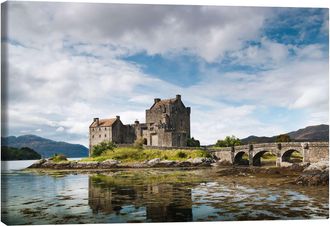 Posterlounge Schottland - Eilean Donan Castle Leinwandbild von Reiner Würz 90 x 60 cm Wandbilder Wanddeko