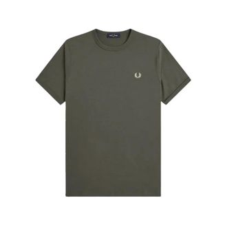 Fred Perry Ringer T-Shirt - - Tops - Herren - Gr&uuml;n - XL