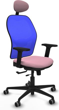 Piqueras y Crespo B&uuml;rostuhl, weiche Rollen, 2D-Arme, h&ouml;henverstellbare Lendenwirbelst&uuml;tze und festes Kopfteil, ausgestattet mit Syncro/Traslack und eingespritztem Schau