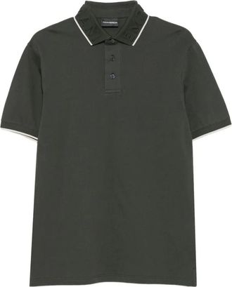 Emporio Armani Homme, Tops, Vert, Taille: 2XL T-shirt ras du cou avec d&eacute;tail logo