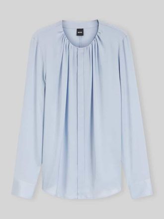 HUGO BOSS Seidenbluse mit Faltenlegung