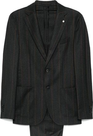 Luigi Bianchi Mantova Anzug mit Nadelstreifen - Grau