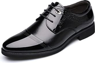 Generic Chaussures habill&eacute;es for Hommes, Lacets, Bout Droit, Patchwork, Chaussures Derby Vernies, Cuir v&eacute;g&eacute;talien, Basses, antid&eacute;rapantes, Semelles en Caoutch