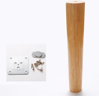 Generic 4er-Set M&ouml;belbeine aus Holz, 6-70 cm (2,36-27,56 Zoll), Sofaf&uuml;&szlig;e, Bettbeine aus massivem Gummibaumholz(50cm-Straight Legs)