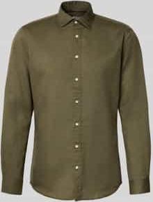 Jake*s Regular Fit Freizeithemd aus Leinen-Mix