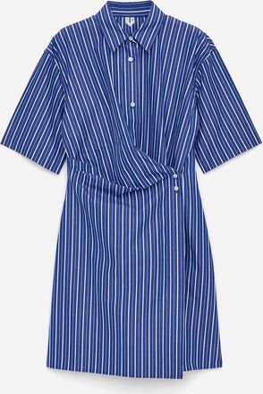 Arket Wickel-Hemdblusenkleid -Blau