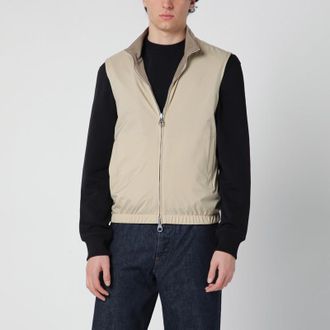 Loro Piana Zip-up vest in sand/tundra