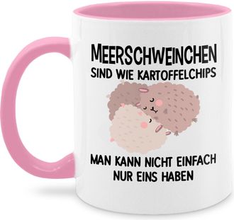 Shirtracer Tasse Tassen 325ml - Statement - Lustiges Meerschweinchen Motiv - 325 ml - Rosa - meerschweinchentasse kaffetassen sprüche statements guinea pig teeta