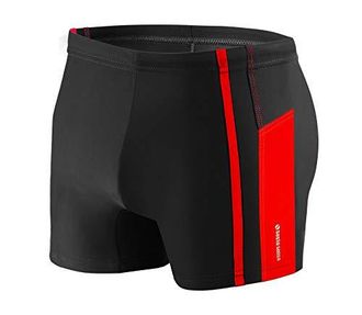 Sesto Senso Maillot de Bain Homme Boxer Trunks Shorts Pantalon Slips Natation de Sport BD 364 3XL Noir