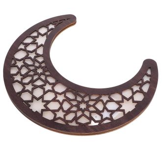 Supvox Holz Mond Wandlampe mit Kupferdraht LED Dekorative Schlafzimmer Wandleuchte f&uuml;r Eid Fest Stimmungsvolle Zimmerdekoration Langlebige Holz H&auml;ngedekorati