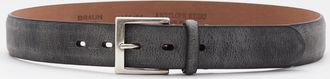 Fausto Colato Herren - Gürtel Antilopenleder dunkelgrau