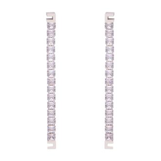 Elisabetta Franchi Ohrringe mit Strasssteinen - - Accessories - Damen - Grau - ONE SIZE