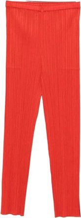 Issey Miyake Femme, Pantalons, Rouge, Taille: 44 FR Pleated Cropped Pantalons