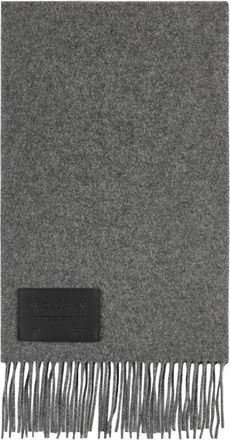 Hogan T&uuml;cher & Schals - Fringed Grey Wool And Cashmere Scarf - Gr. unisize - in Grau - f&uuml;r Damen