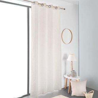 HOME MAISON Homemaison - Rideau esprit naturel Blanc cassé 135x180 cm