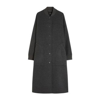 Max Mara Femme, Manteaux, Gris, Taille: 42 FR Wkdalamaro Long Coat