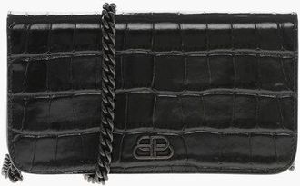 Balenciaga Crocodile Effect Embossed Leather Smartphone Holder with Cha Gr&ouml;&szlig;e Uni