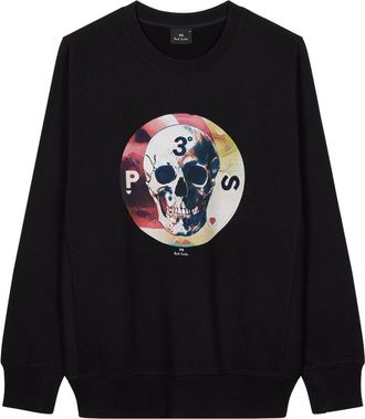 Paul Smith Sweatshirt mit Totenkopf-Print - Schwarz