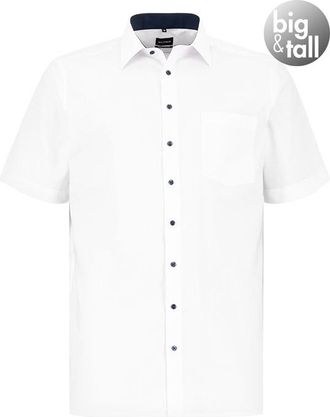 Olymp Herren Kurzarmhemd weiß Baumwolle