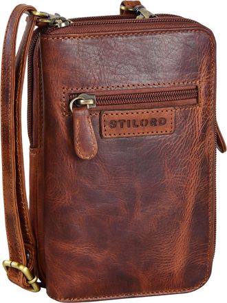 STILORD Peter 2-in-1 Leder Brustbeutel Portemonnaie Herren Handytasche Damen Reisebrieftasche zum Umh&auml;ngen Kleine Brusttasche Vintage Tasche Crossbody Bag Ech